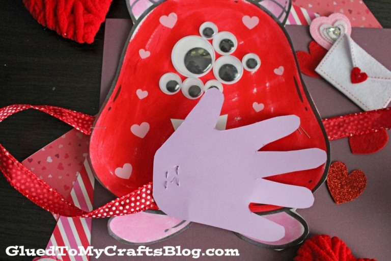 Handprint Love Monster Craft Idea For Kids