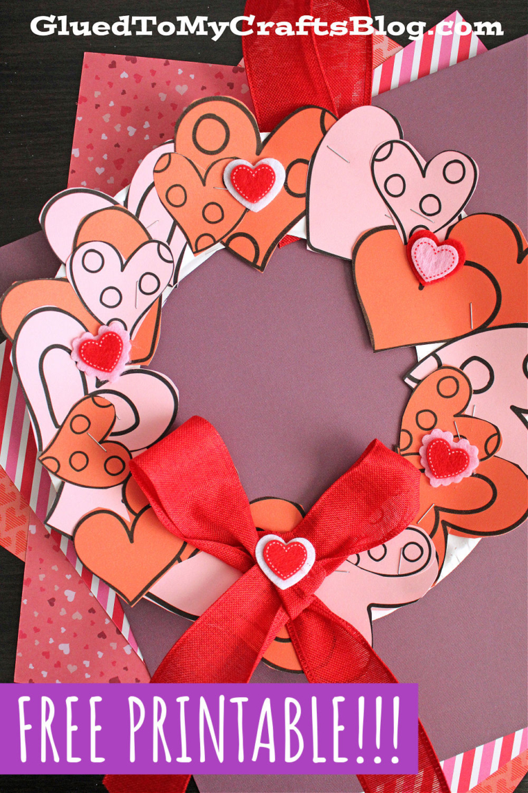 Paper Plate Valentine's Day Heart Wreath