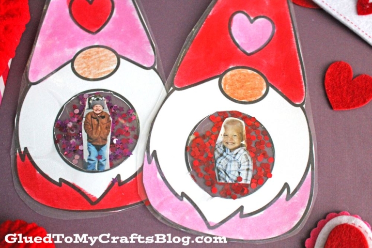 Valentine's Day Gnome Photo Ornament