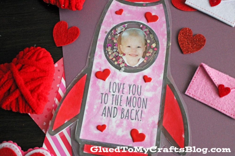 Valentine's Day Rocket Photo Ornament