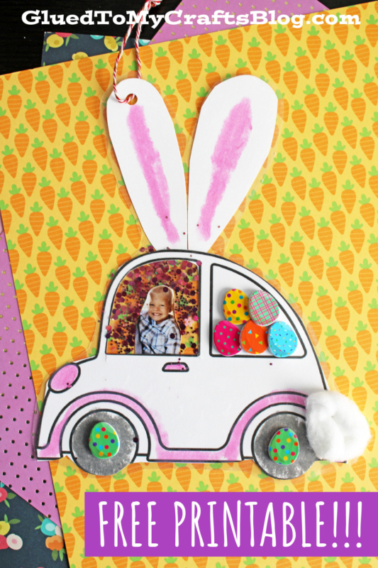 Easter Bunny Car Photo Ornament