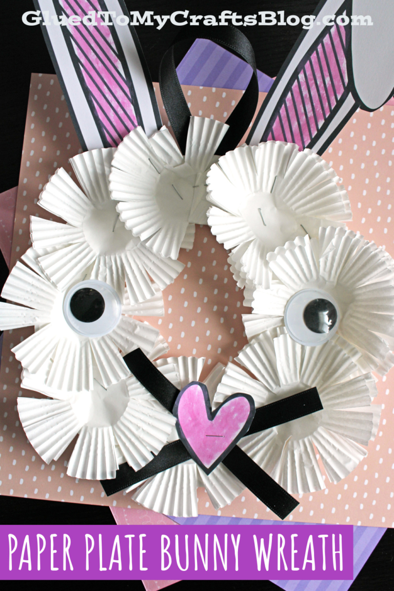Paper Plate Easter Bunny Wreath Craft