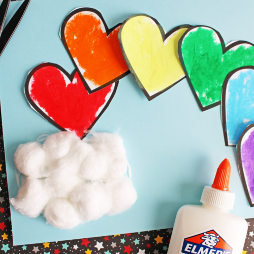 Heart Rainbow Craft Idea For Kids