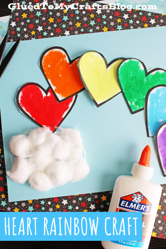 Heart Rainbow Craft Idea For Kids