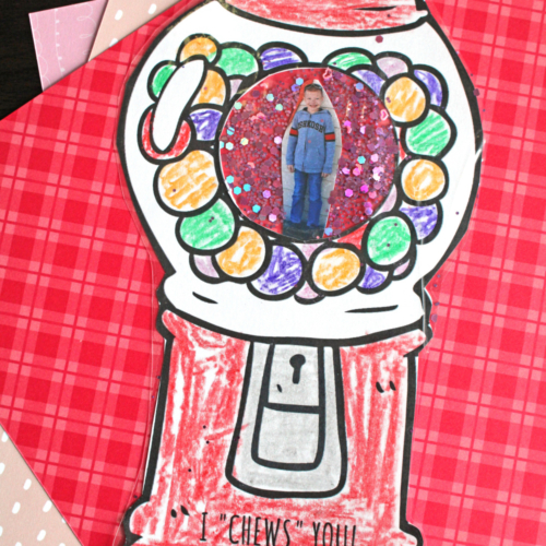 Valentine's Day Gumball Machine Photo Ornament