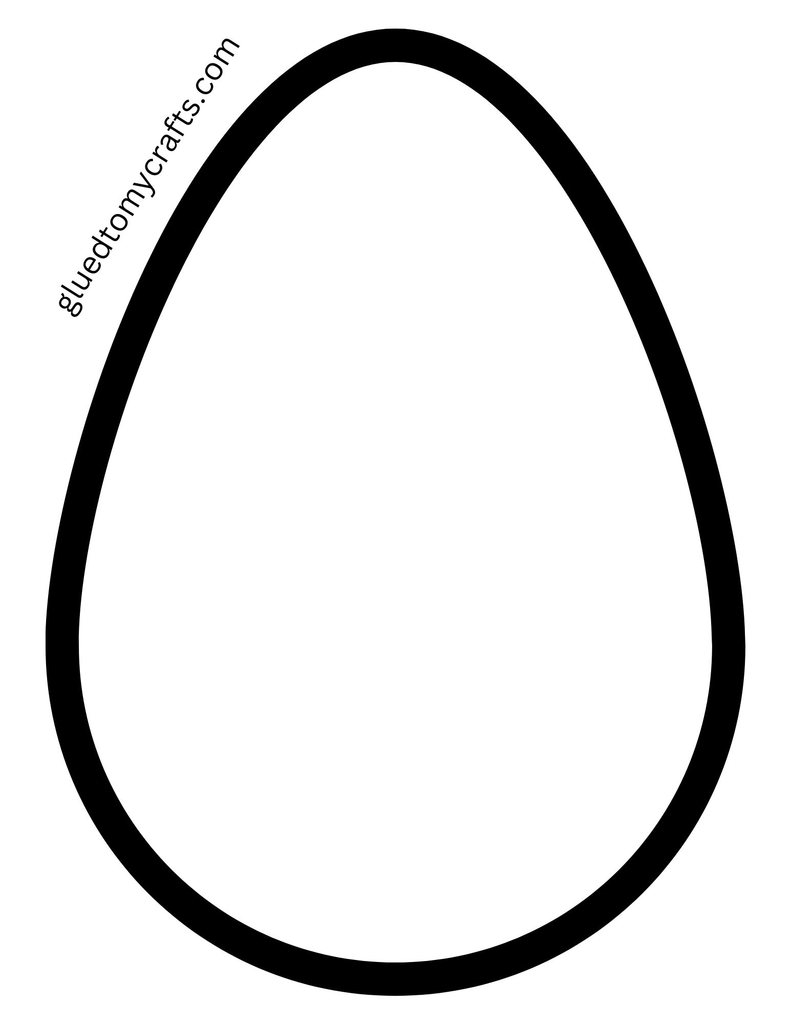 Blank EGG Shape Printable - Landing Page