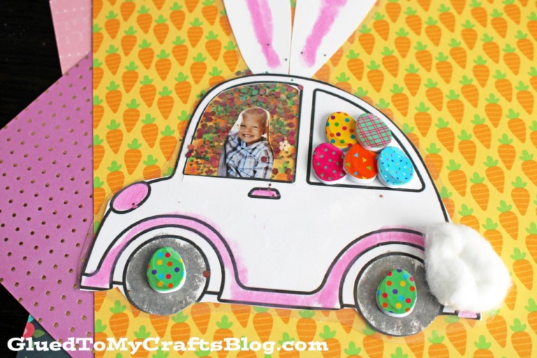 Easter Bunny Car Photo Ornament
