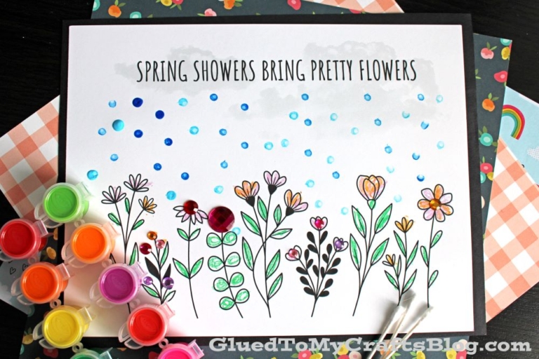 Spring Showers Bring Pretty Flowers Craft Idea