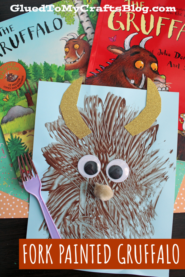 Fork Painted Gruffalo Craft Idea For Kids