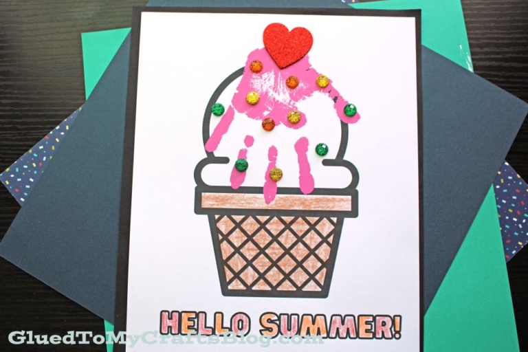 Handprint "Hello Summer" Keepsake Craft