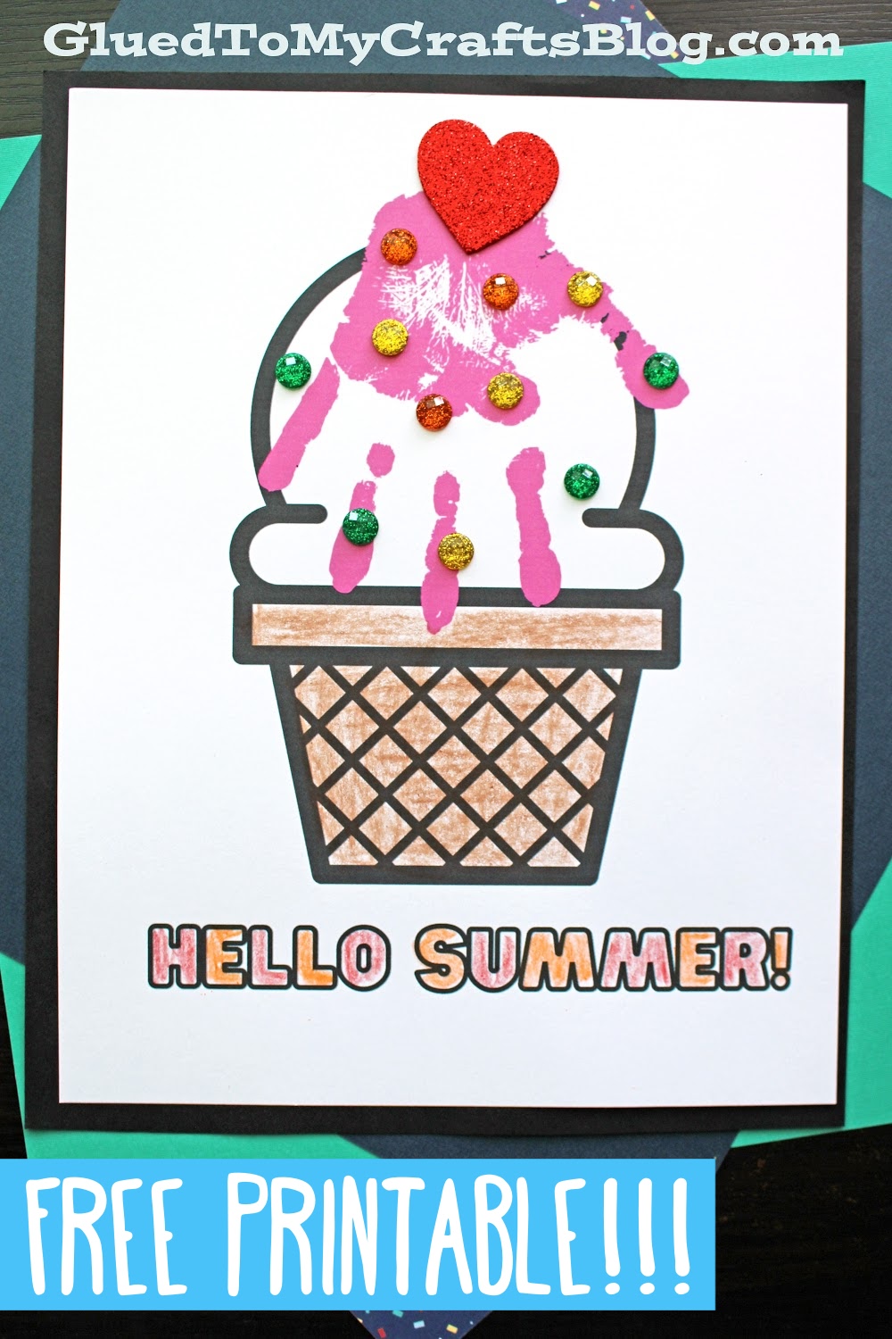 Handprint "Hello Summer" Keepsake Craft