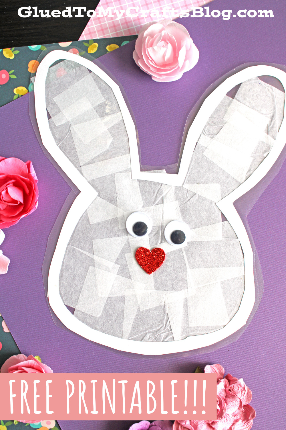 Bunny Suncatcher Craft Idea For Spring