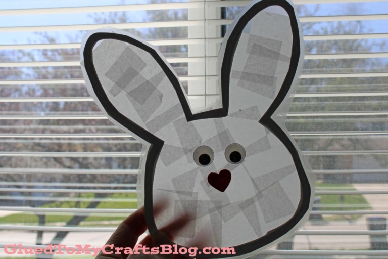 Bunny Suncatcher Craft Idea For Spring