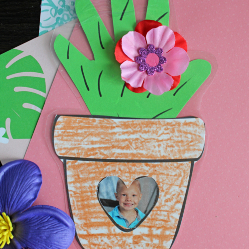 Handprint Cactus Photo Ornament For Mother's Day