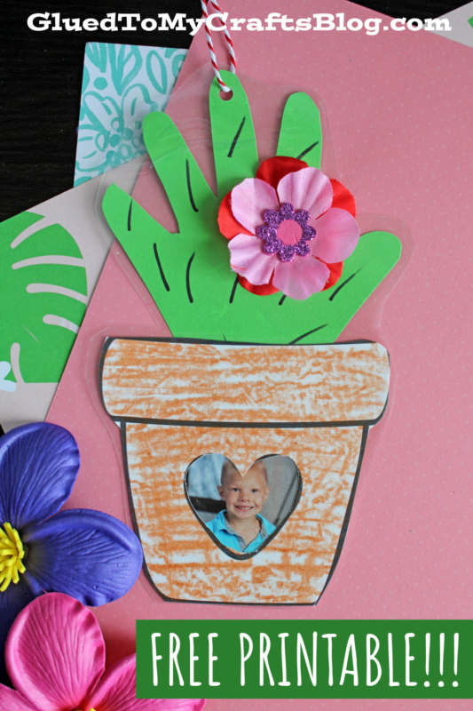 Handprint Cactus Photo Ornament For Mother's Day