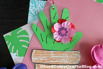 Handprint Cactus Photo Ornament For Mother's Day