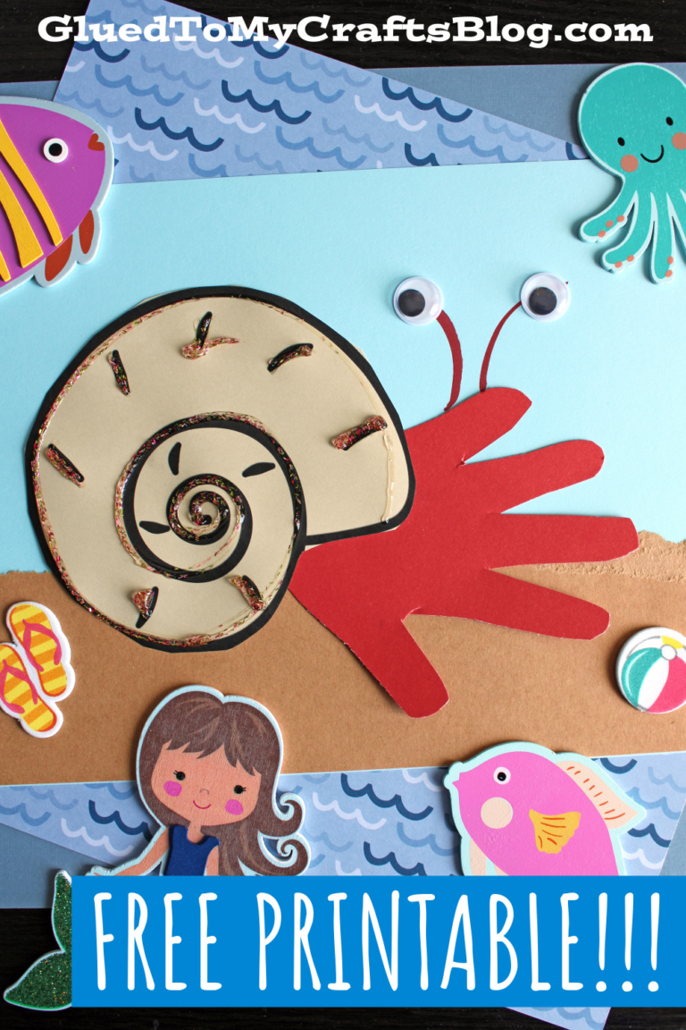 Handprint Hermit Crab Craft Idea