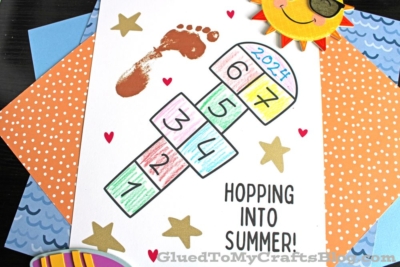 Footprint Hopscotch Keepsake Craft Idea For Summer