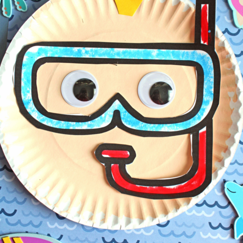 Paper Plate Snorkeling Craft Idea For Kids
