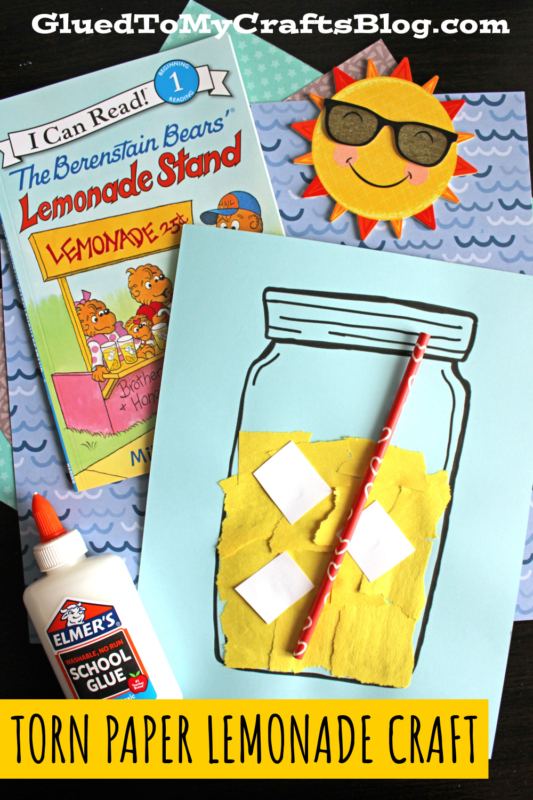 Torn Paper Lemonade Craft Idea For Kids