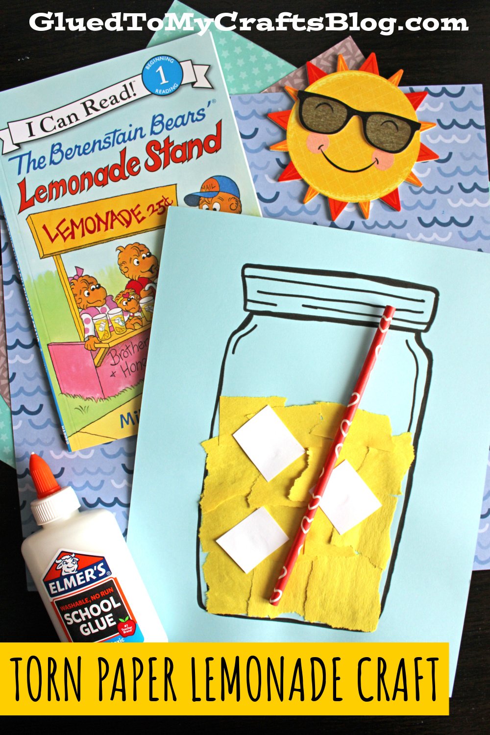 Torn Paper Lemonade Craft Idea For Kids