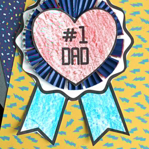 Cupcake Liner #1 Dad Badge Craft Idea