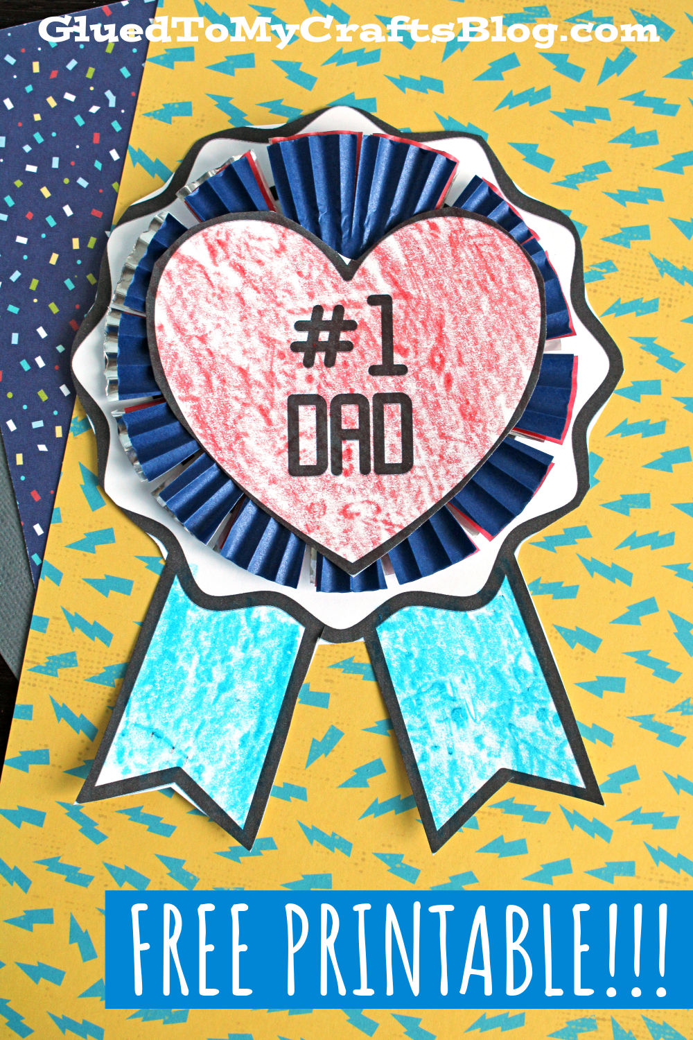 Cupcake Liner #1 Dad Badge Craft Idea