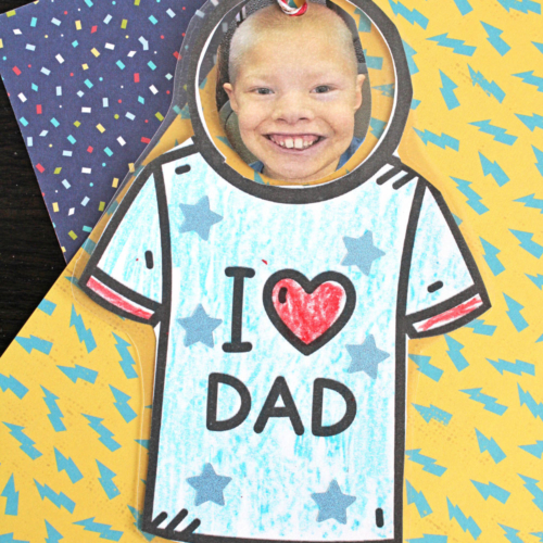 I Love Dad Photo Ornament Craft