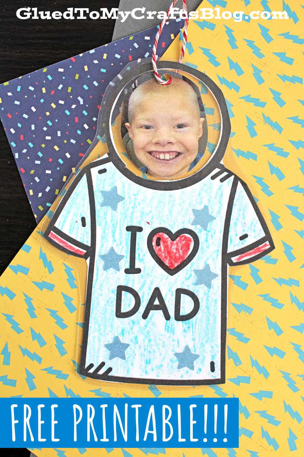 I Love Dad Photo Ornament Craft