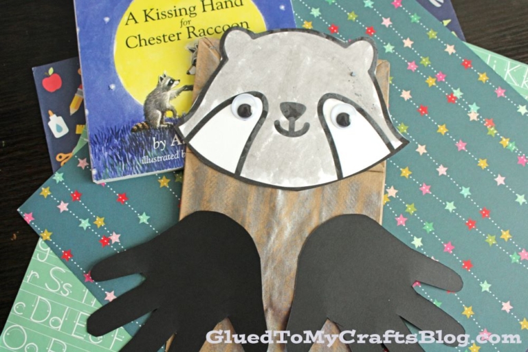 Paper Bag Raccoon Craft Idea For Story Time - Glued To My Crafts