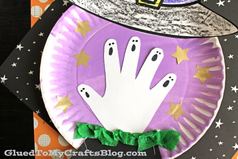 Haunted Paper Plate Halloween Snow Globe