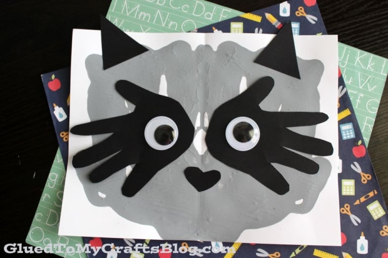 Paint Splat Raccoon Craft Idea For Kids