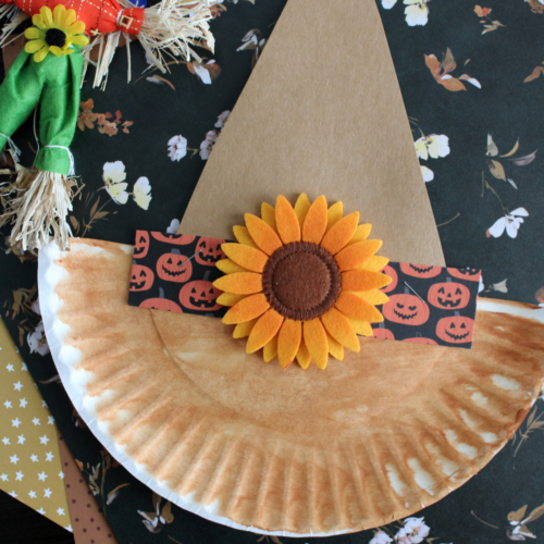 Paper Plate Scarecrow Hat Craft Idea For Fall