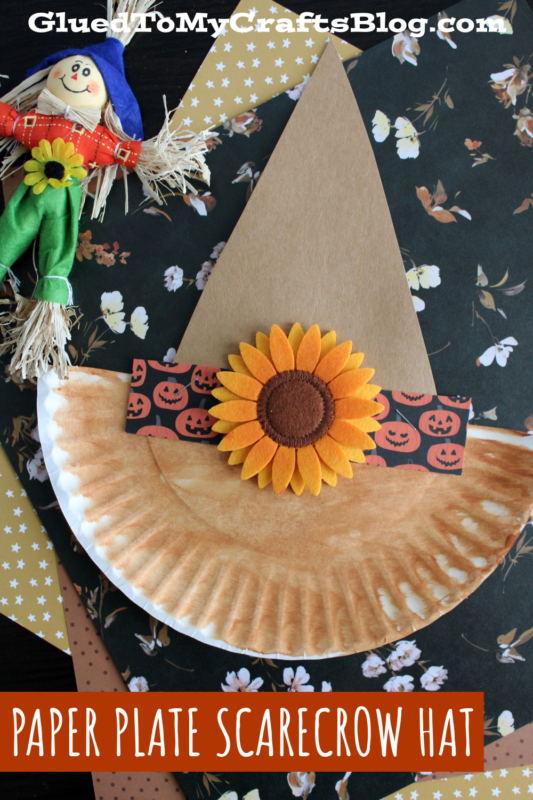 Paper Plate Scarecrow Hat Craft Idea For Fall