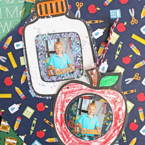 Back To School Photo Ornaments - Craft Idea For First Day