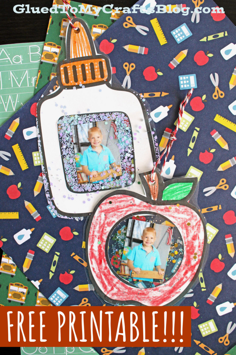 Back To School Photo Ornaments - Craft Idea For First Day