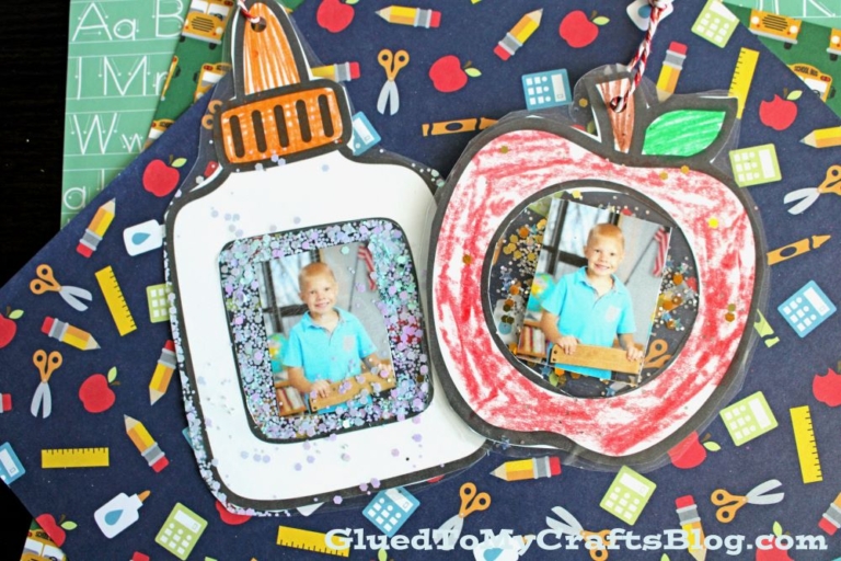 Back To School Photo Ornaments - Craft Idea For First Day