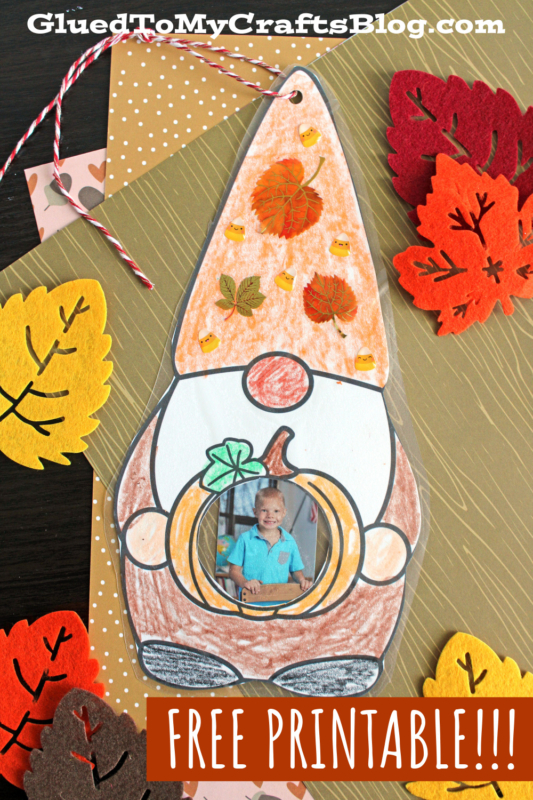 Fall Gnome Photo Ornament