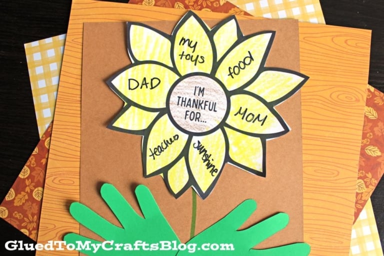 Sunflower Thankful Craft For Kids