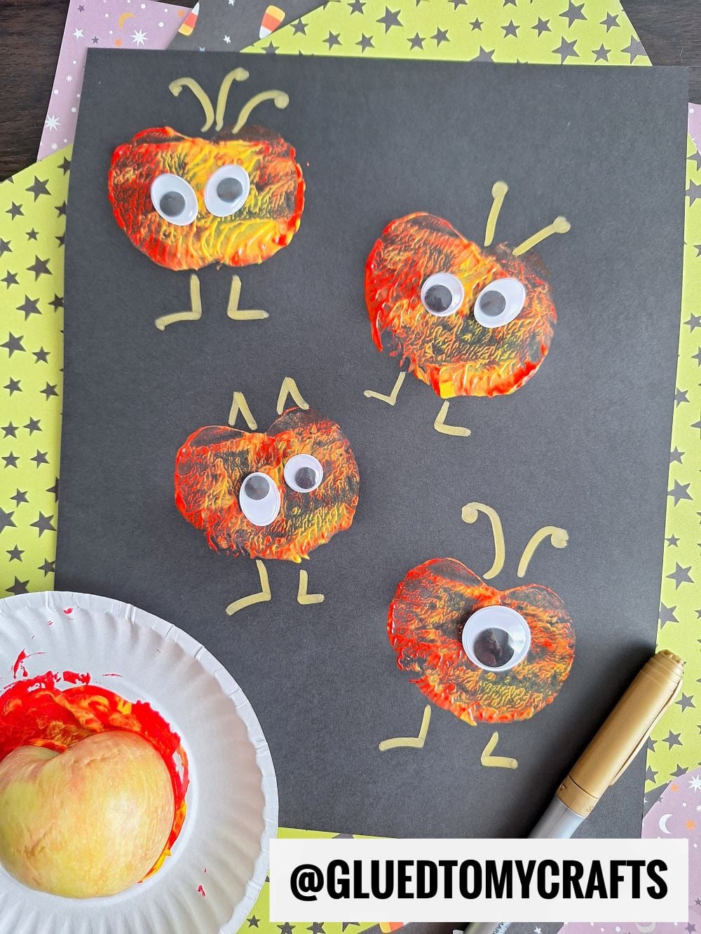 Apple Stamped Craft Ideas For Fall