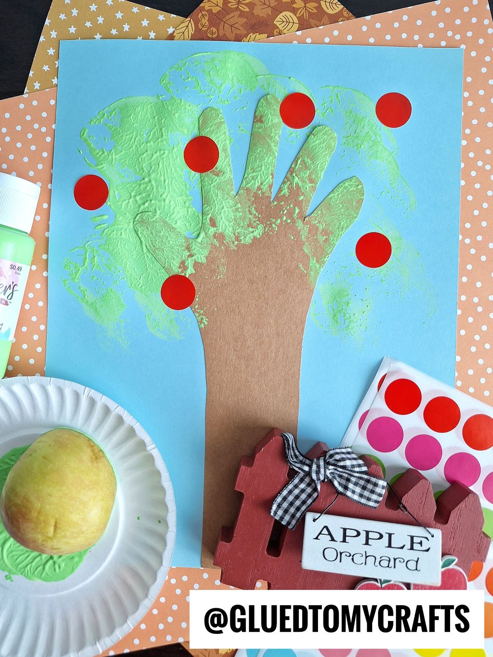 Apple Stamped Craft Ideas For Fall