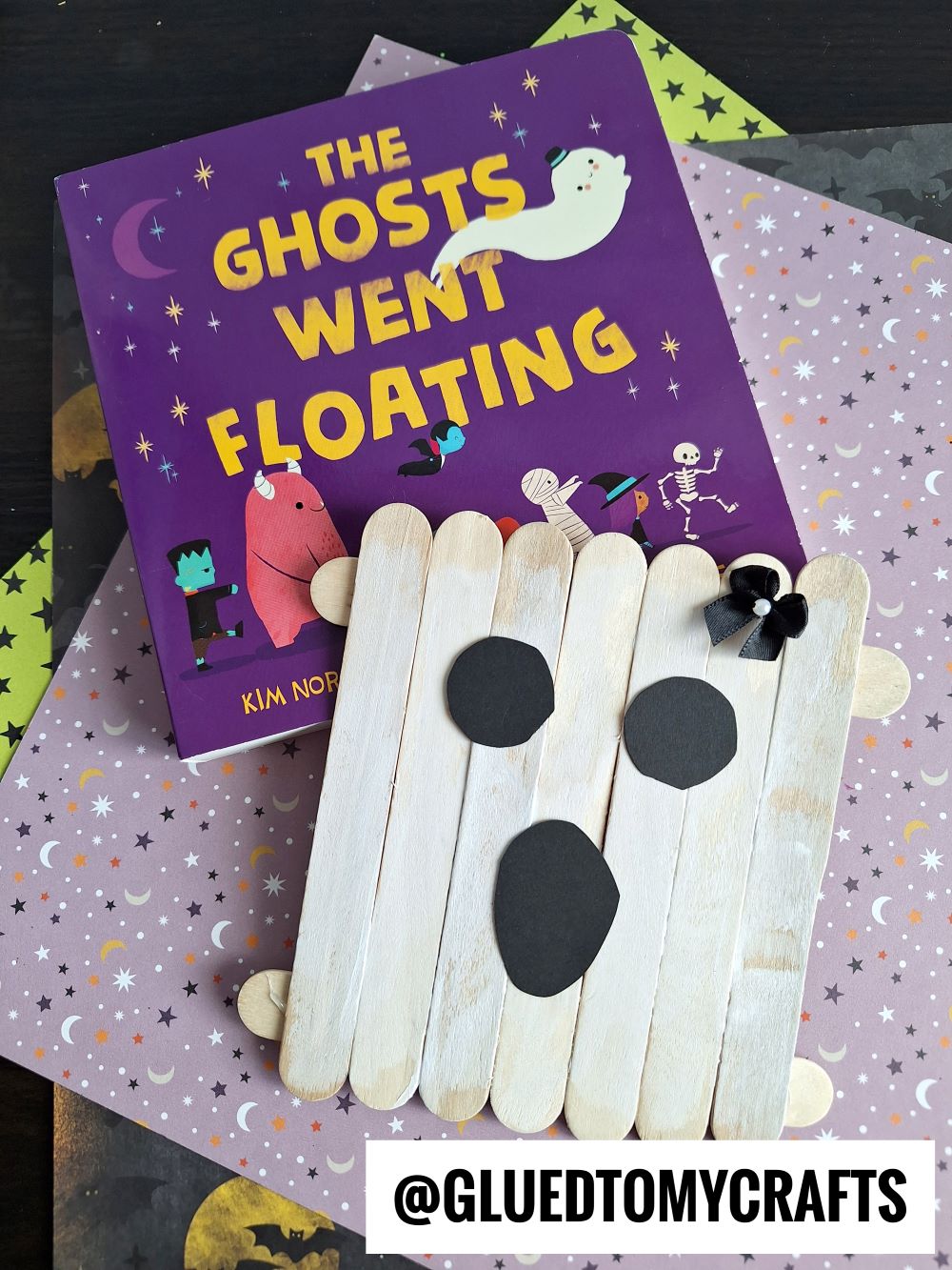 Popsicle Stick Ghost Craft Idea For Halloween