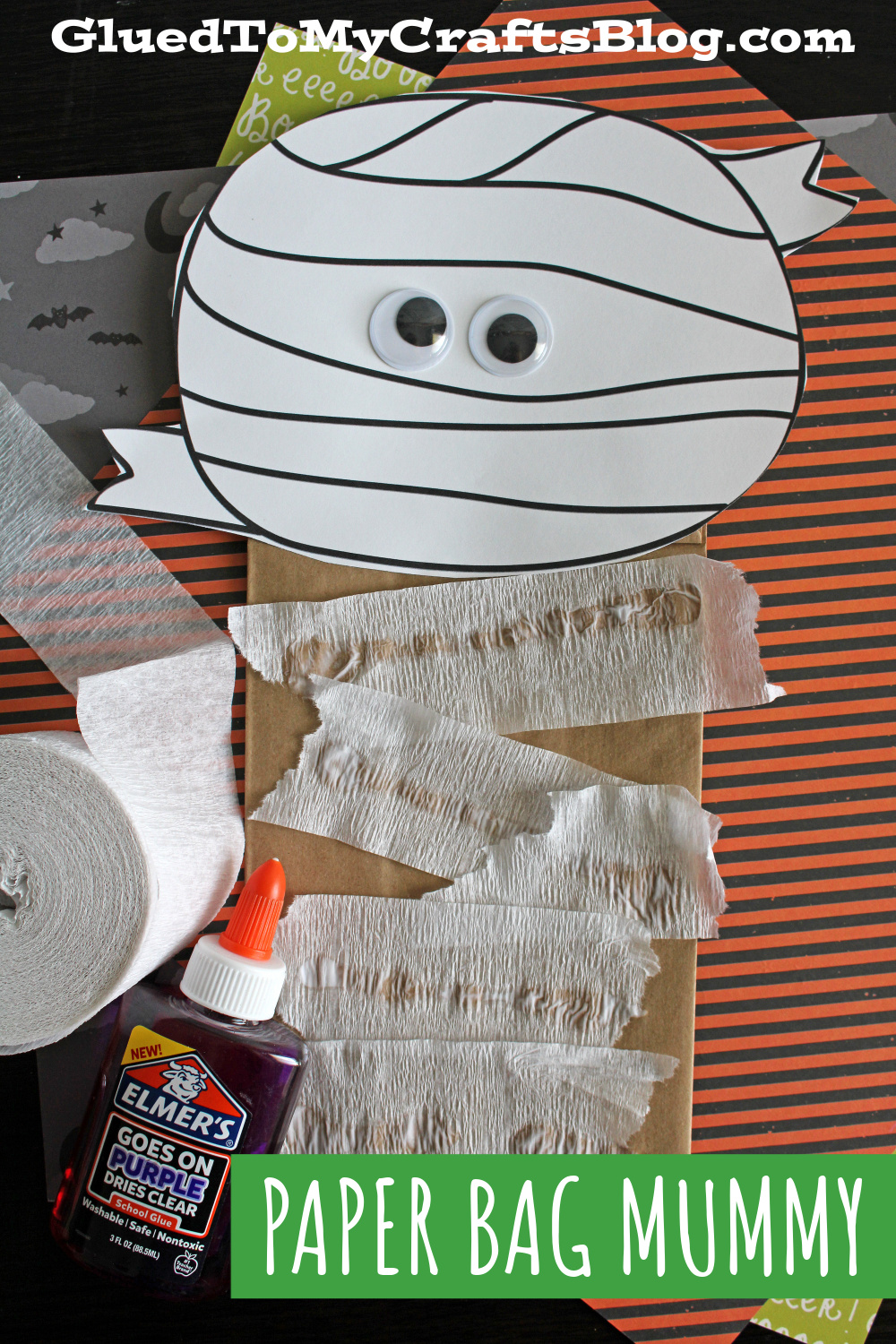 Paper Bag Mummy Craft Idea For Halloween