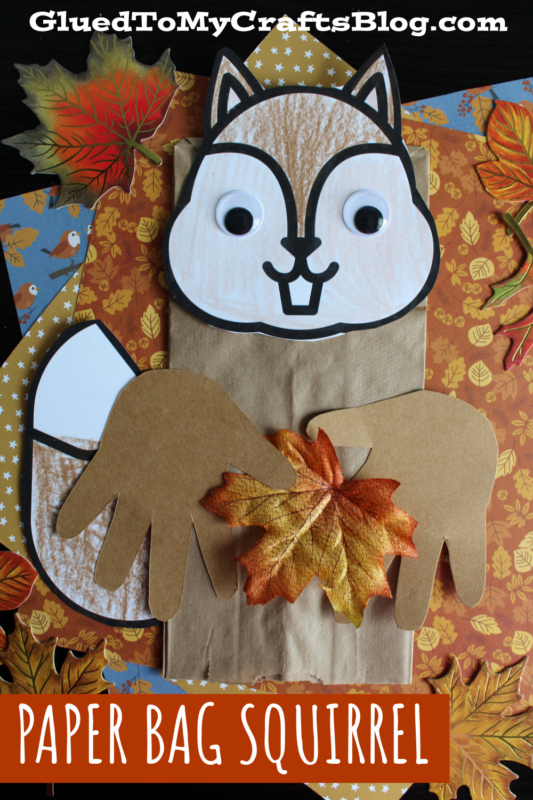 Paper Bag Squirrel Craft Idea