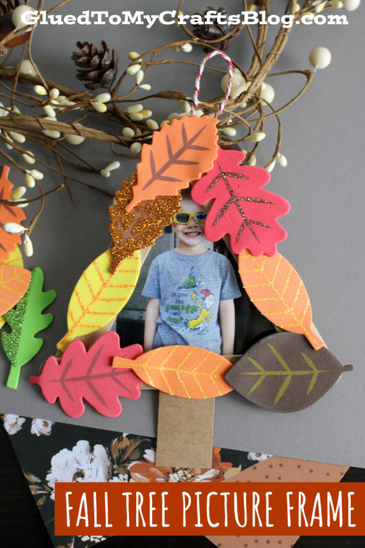 Popsicle Stick Fall Tree Frame Ornaments