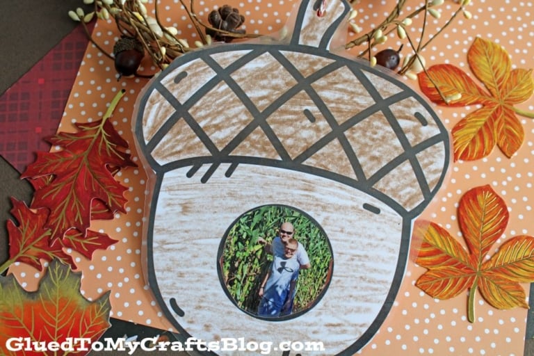 Fall Photo Frame Ornaments For Kids - Glued To My Crafts
