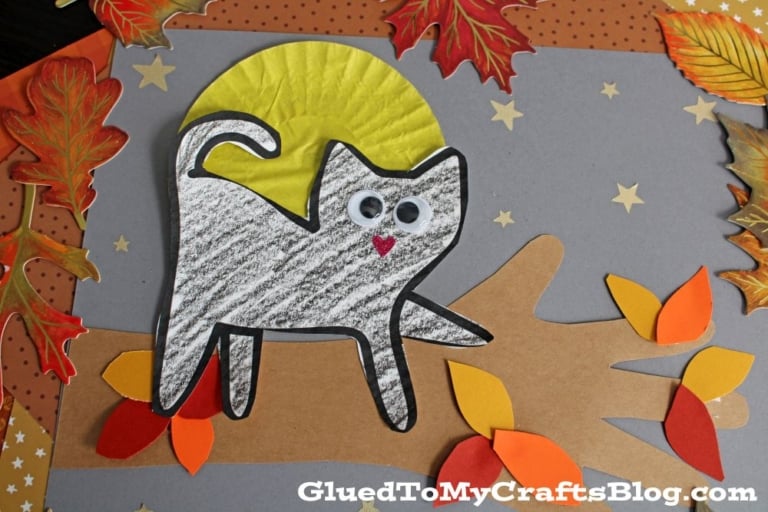 Cat On Tree Branch Craft Idea For Kids