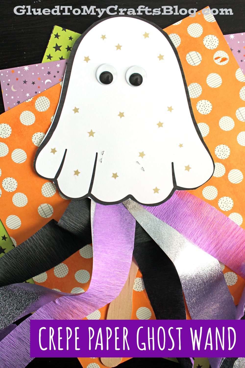 Spooky Fun with Crepe Paper Ghost Wands for Halloween!