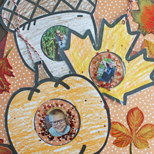 Fall Photo Frame Ornaments For Kids