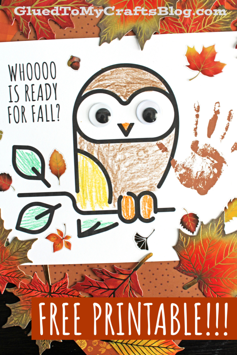 Handprint Whoooo Is Ready For Fall Owl Keepsake - Glued To My Crafts